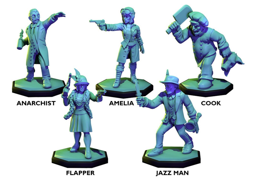 Nightgaunt Investigators Lovecraft Resin Miniature Set | Nightgaunt ...