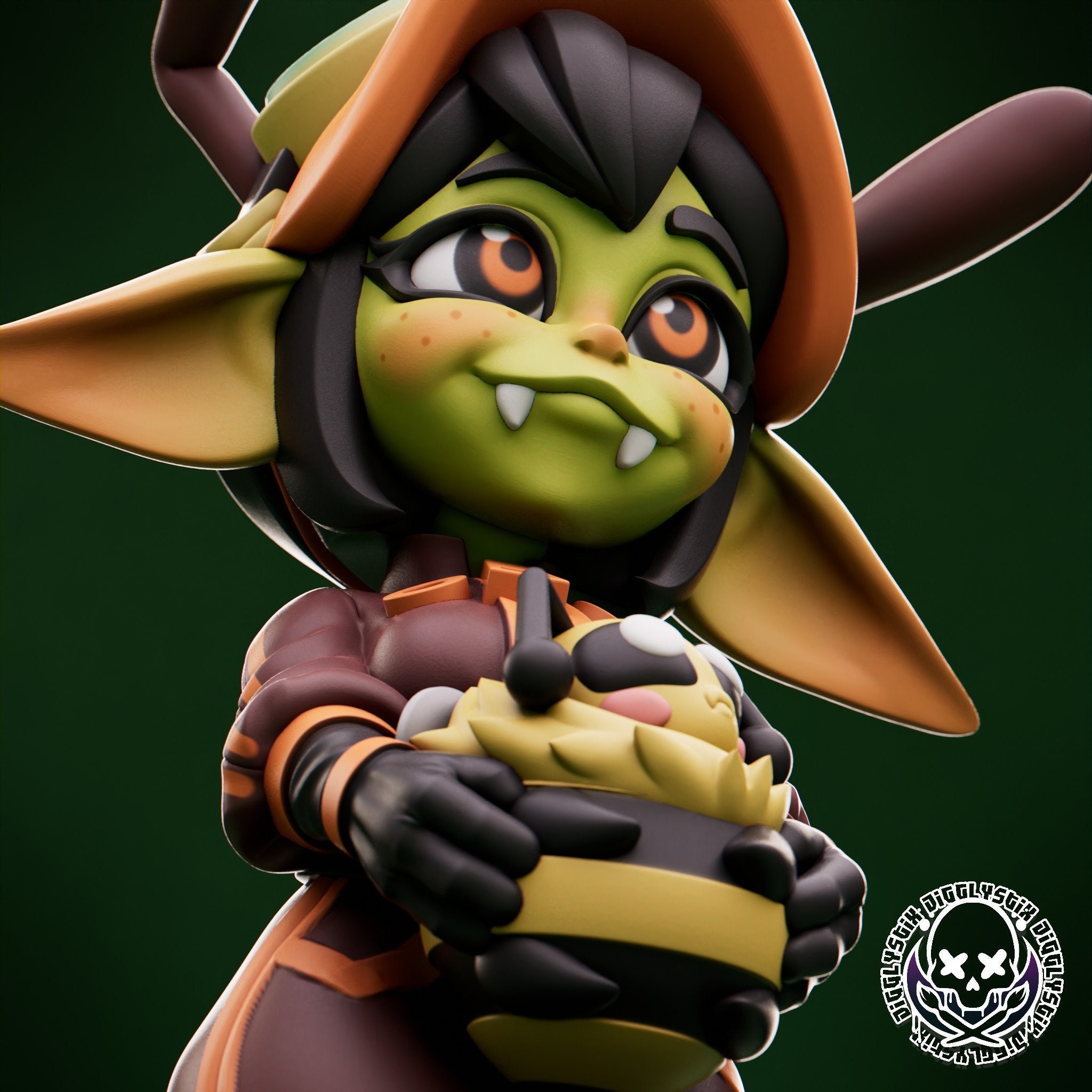 Beekeeper Goblin Girl Pin up Statue & Miniature | Queen Bee Collection ...