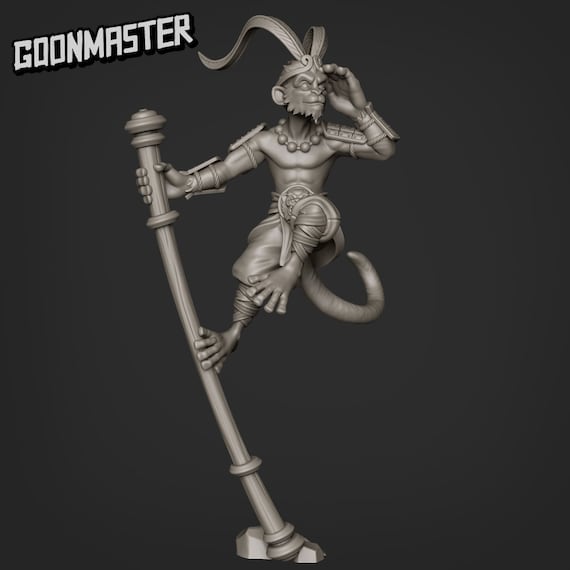 Monkey King Resin Miniature Set Monkey King Goon Master | Etsy