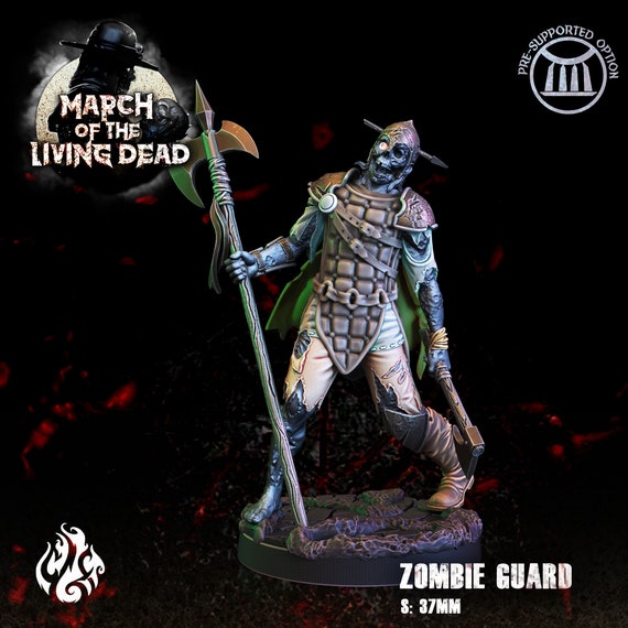 Zombie Guard Tabletop RPG Miniature Set March of the Living - Etsy