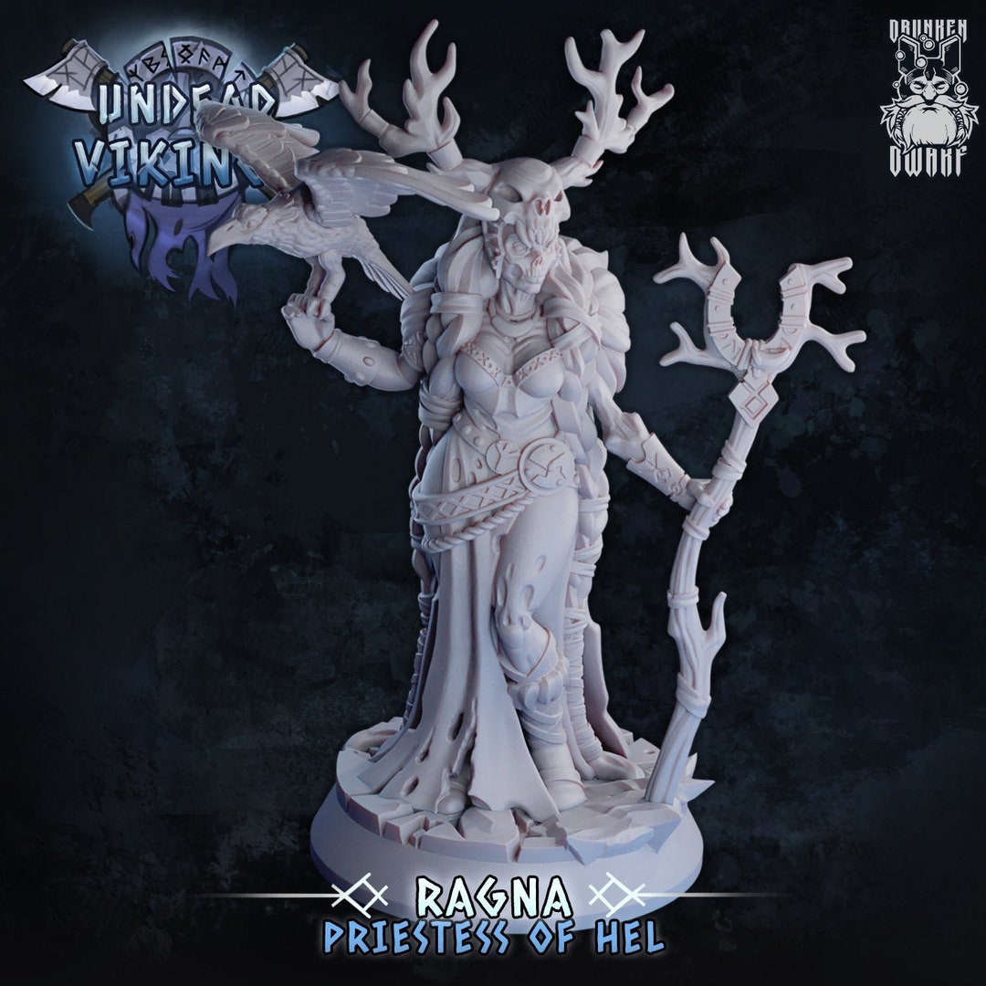 Ragna Priestess of Hel Resin Miniature | Undead Vikings Series RPG ...