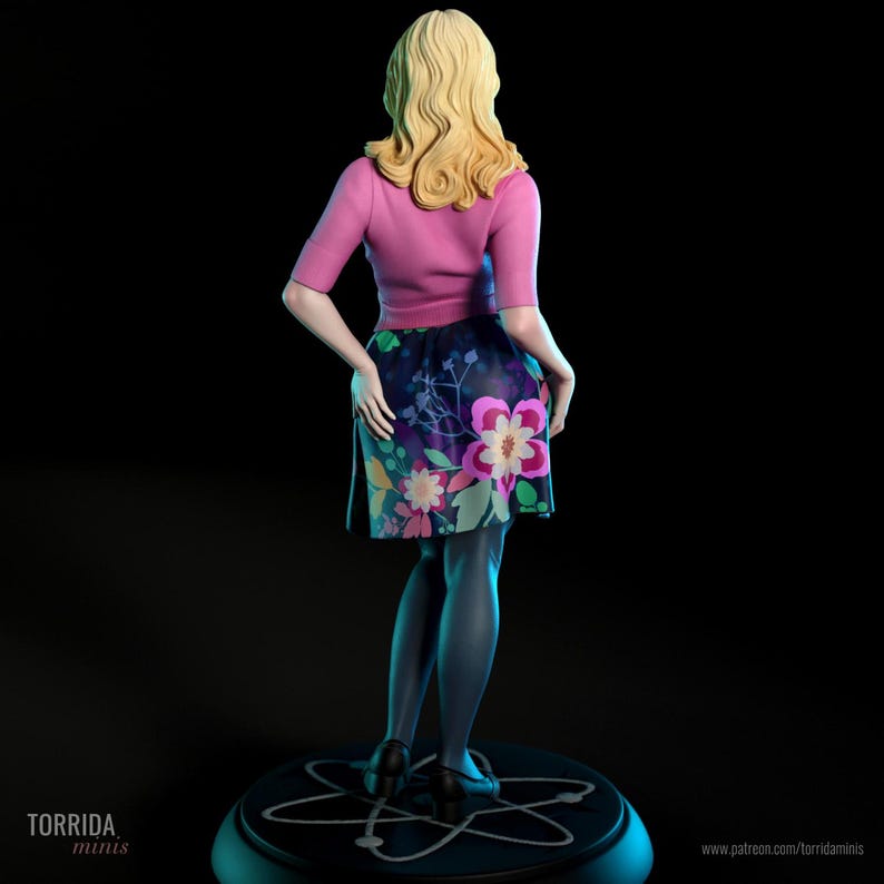Sexy Sitcom Scientist Geeky Pin up Statue & Miniature | UNPAINTED ...