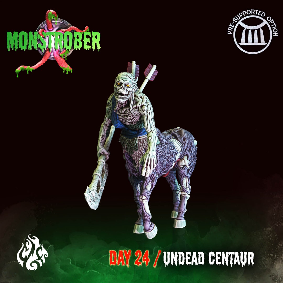 Undead Centaur Monster Tabletop Miniature | Monstrober 2021 Collection ...