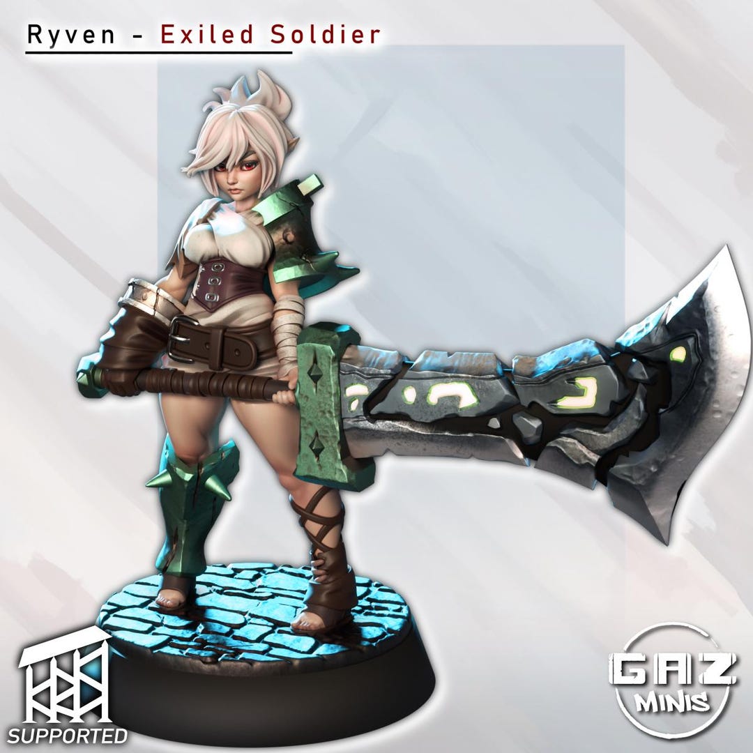 Ryven Exiled Soldier Tabletop Miniature and Variants | UNPAINTED | Feb ...