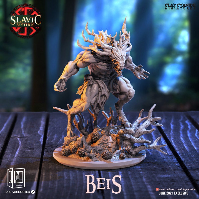 Bies Slavic Demon / Devil RPG Miniatures Tabletop Clay - Etsy
