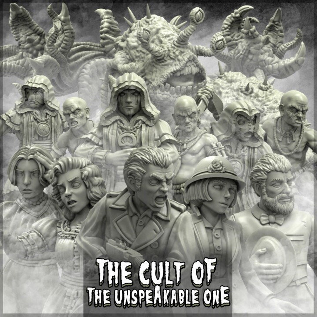 Cthulhu Cult Investigators Lovecraft Resin Miniature Set | Cult of the ...