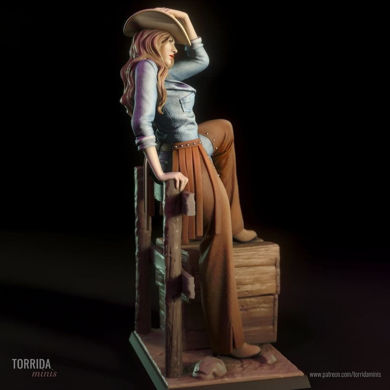 Pam the Cowgirl Pin up Statue & Miniature Torrida Minis - Etsy