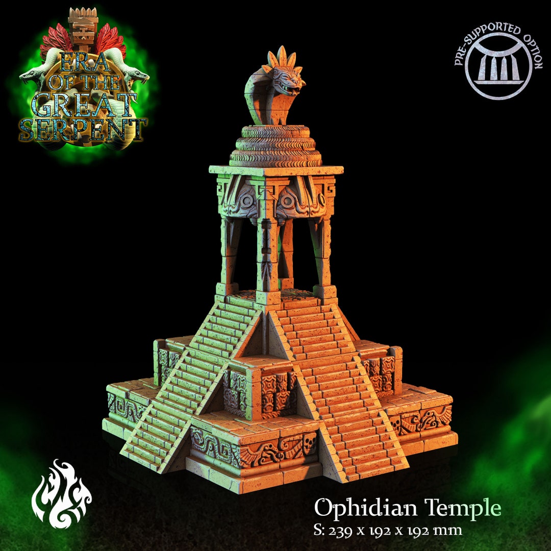Ophidian Temple Tabletop Miniature Terrain Era of the Great Serpent Collection Crippled God ...