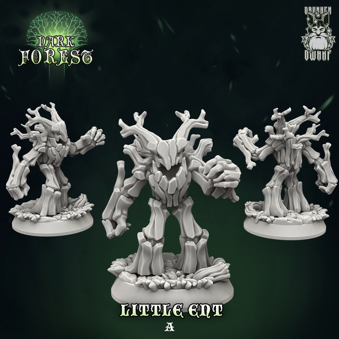 Baby Ents Resin Miniature Set Dark Forest Tabletop Series Drunken Dwarf ...
