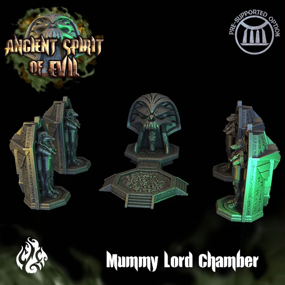 Mummy Lord Chamber Tabletop RPG Terrain | Ancient Spirit of Evil ...