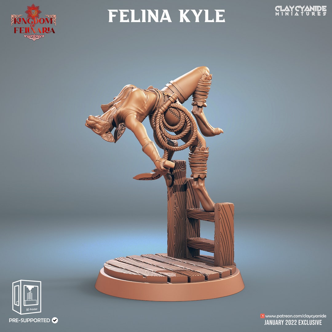 Felina Kyle Female Catfolk Thief Resin Figure | Kingdom of Felinaria ...