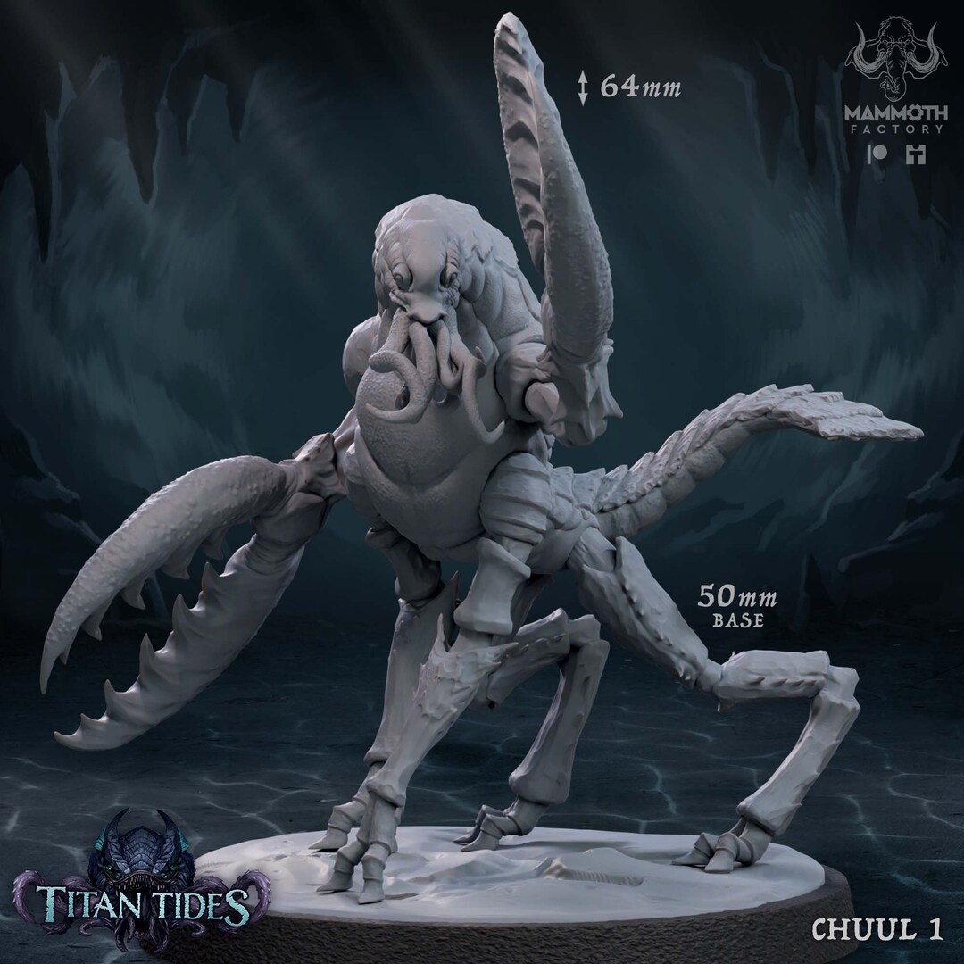 Chuul Clawed Monster Tabletop Miniature Set | Titan Tides Collection ...