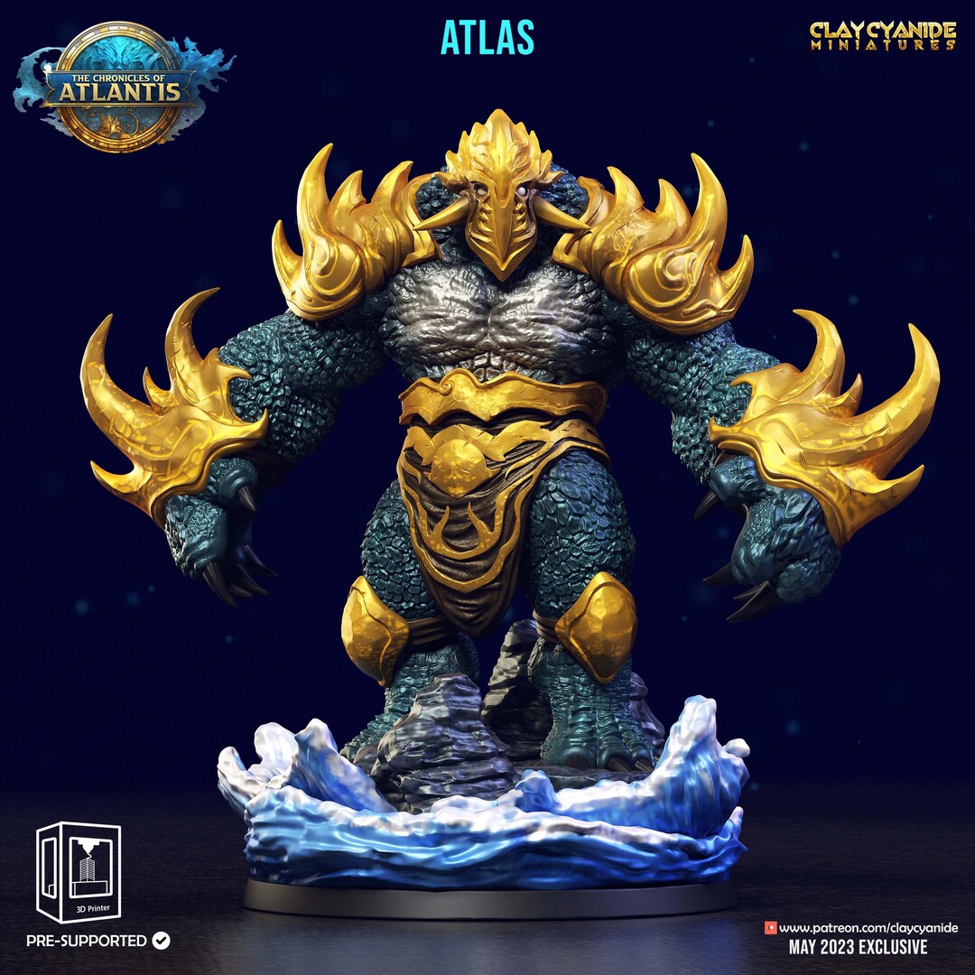 Water Berserker Giant Resin Miniature | Chronicles of Atlantis Series ...