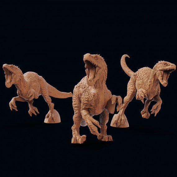 Raptors Dinosaurs Resin RPG Miniature Print My Minis - Etsy