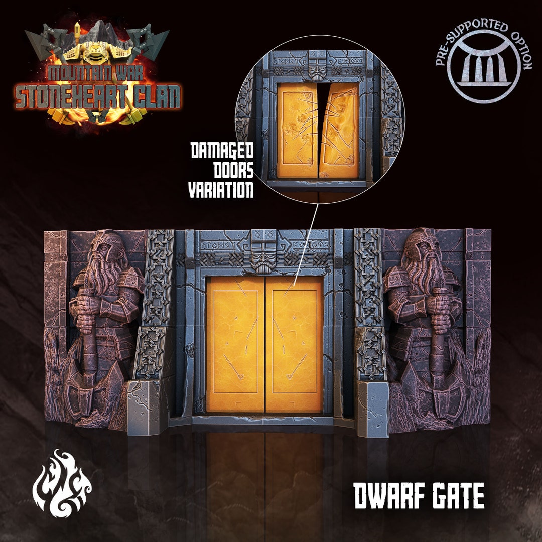 Dwarf Mine Gate Tabletop RPG Terrain | Stoneheart Clan Collection | Crippled God Foundry - Etsy