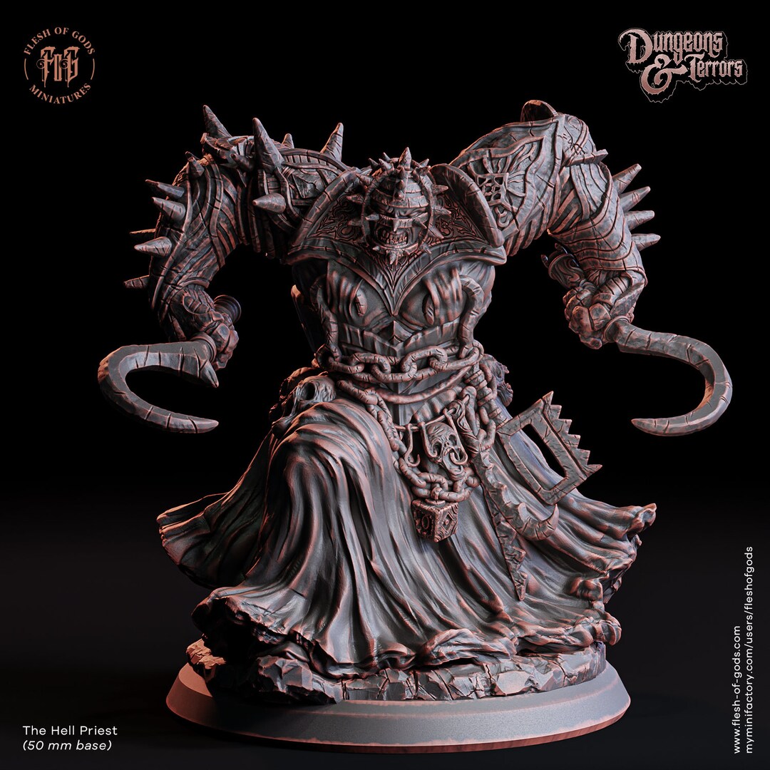 Hell Priest Resin Figure | Dungeons and Terrors Series RPG Horror ...