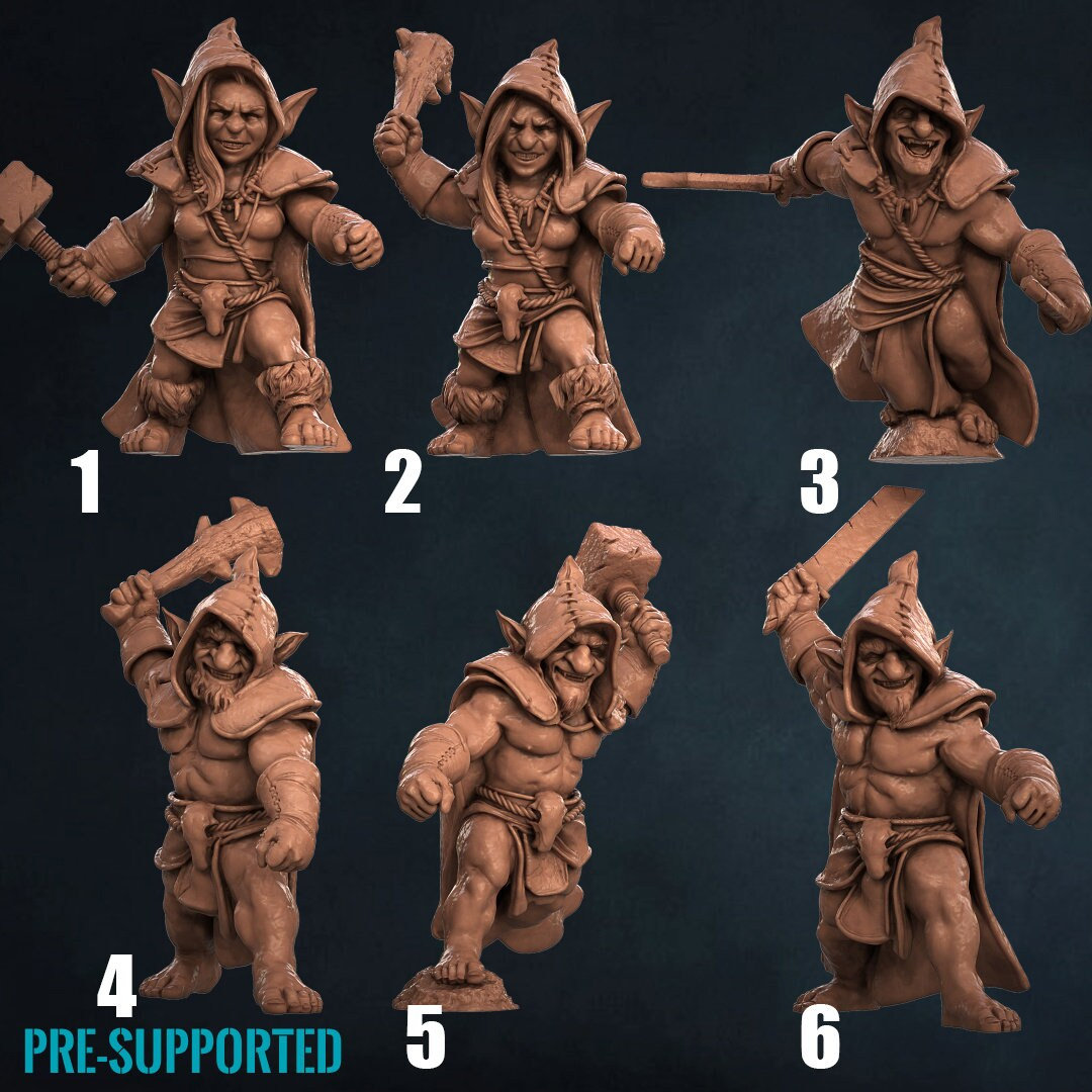 Goblin Resin RPG Miniature Set- Choose Your Weapons | Print My Minis ...