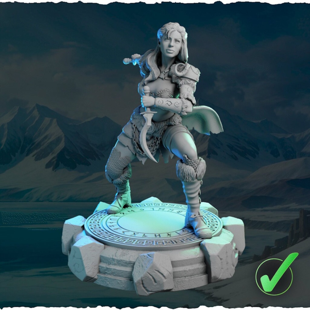Kara Female Viking Warrior TTRPG Miniature Ladies of the North ...