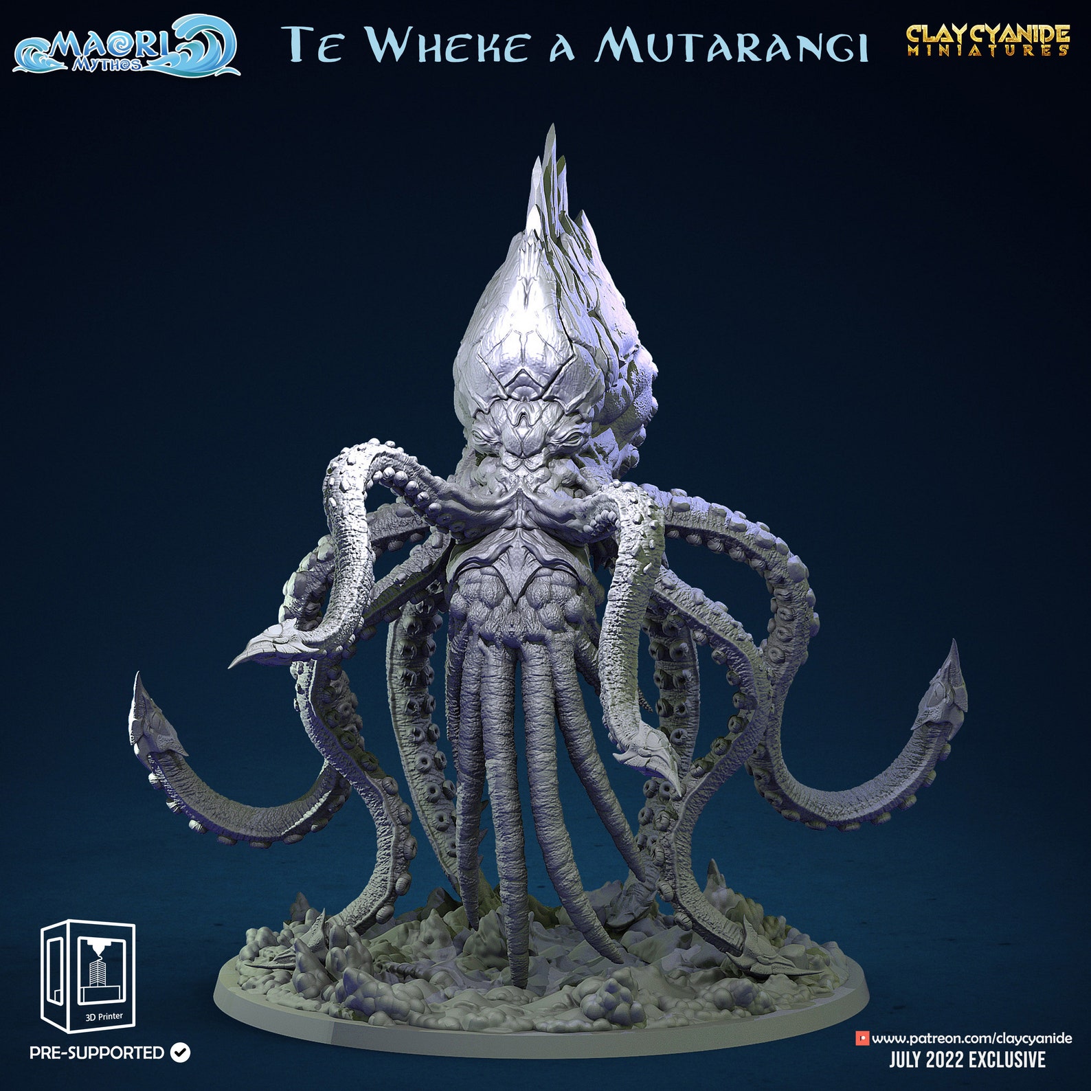 Giant Octopus Te Wheke A Muturangi Resin Miniature | Maori Mythos ...