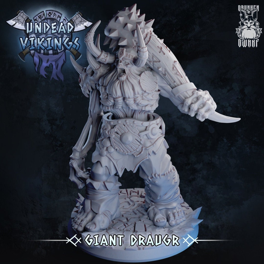 Giant Draugr (undead) Resin Miniature | Undead Vikings Series RPG ...
