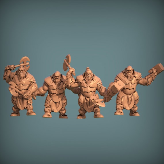 Armored Orc Tabletop RPG Miniature Set Print My Minis Orcs | Etsy