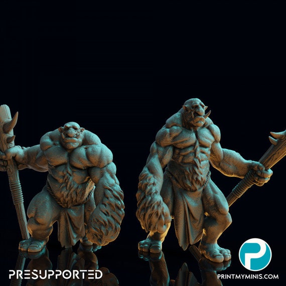 Snow Trolls Snow Monster Resin RPG Miniature Print My Minis | Etsy