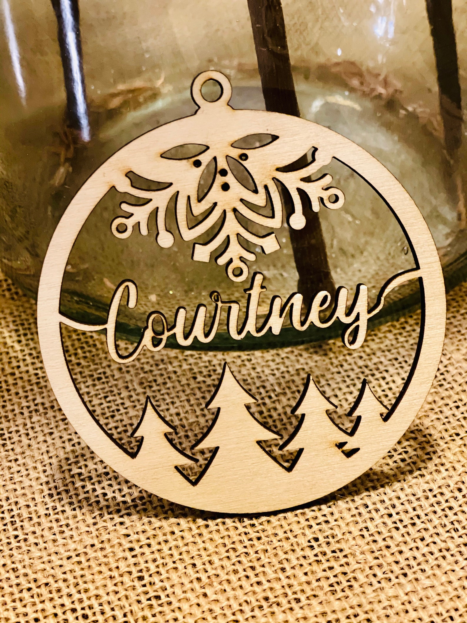 Personalized Name Christmas Ornaments Wooden Ornaments Laser - Etsy