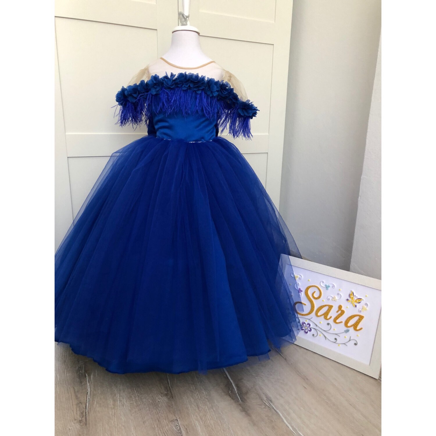 Royal Blue Dress For Flower Girls