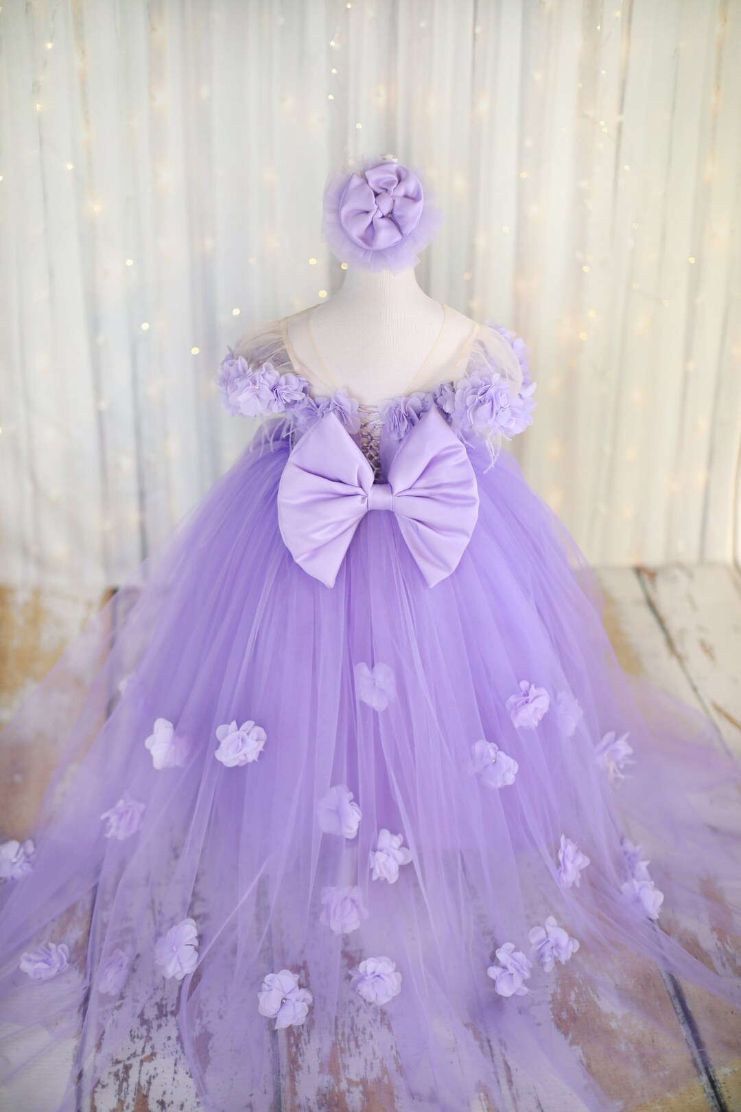 First Birthday Flower Girl Dress Purple Lavender Girl Dress - Etsy