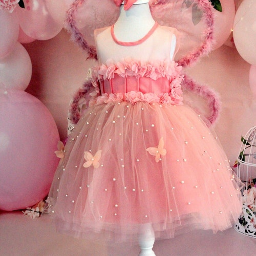 1st Birthday Outfit Baby Girl Pink and Silver Princess First - Etsy