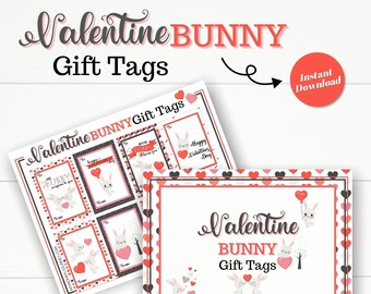 Valentine Gift Tags Printable With Animals Love Greetings | Etsy