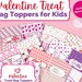 Valentine Treat Bag Toppers for Kids| Printable Valentine Favor Bag ...