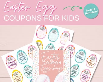 Printable Easter Egg Filler Coupons Kid's Holiday Coupons - Etsy