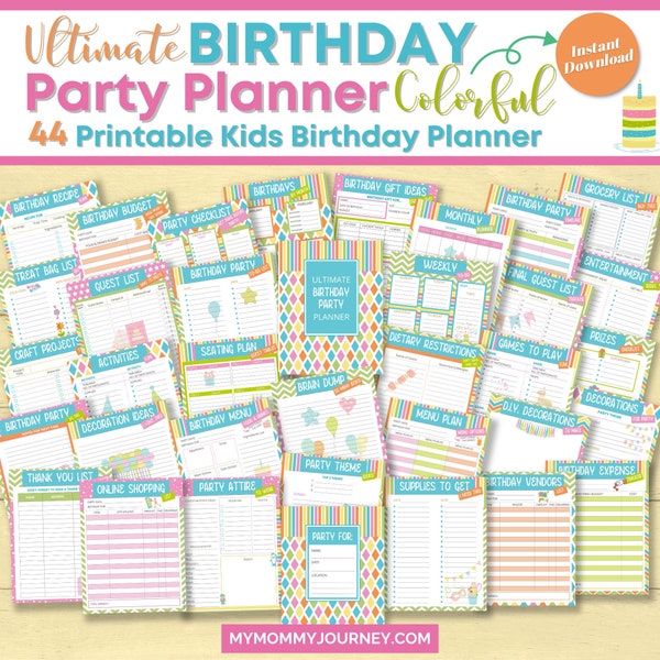 Birthday Party Plan - Etsy