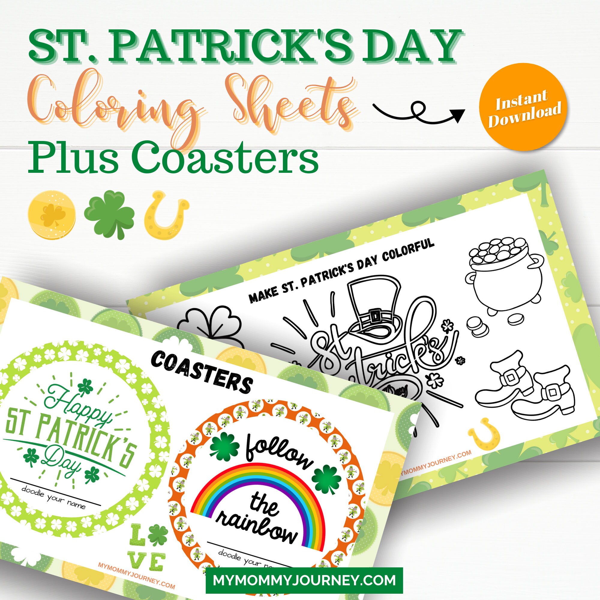 St. Patrick's Day Activities for Kids Placemats, St. Patrick's Day ...