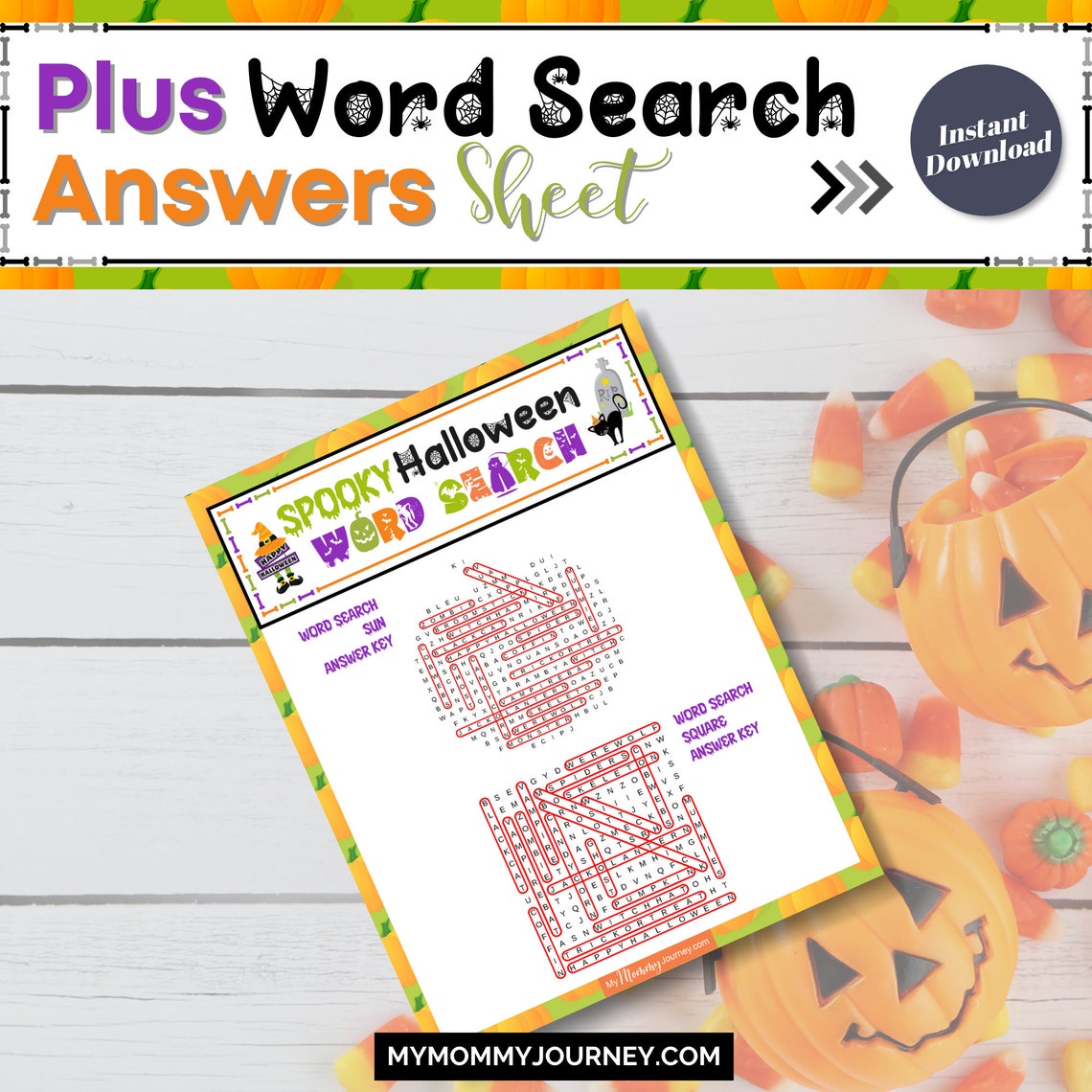 Spooky Halloween Word Search Printable Halloween Activity | Etsy