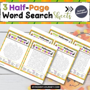 Spooky Halloween Word Search Printable Halloween Activity | Etsy