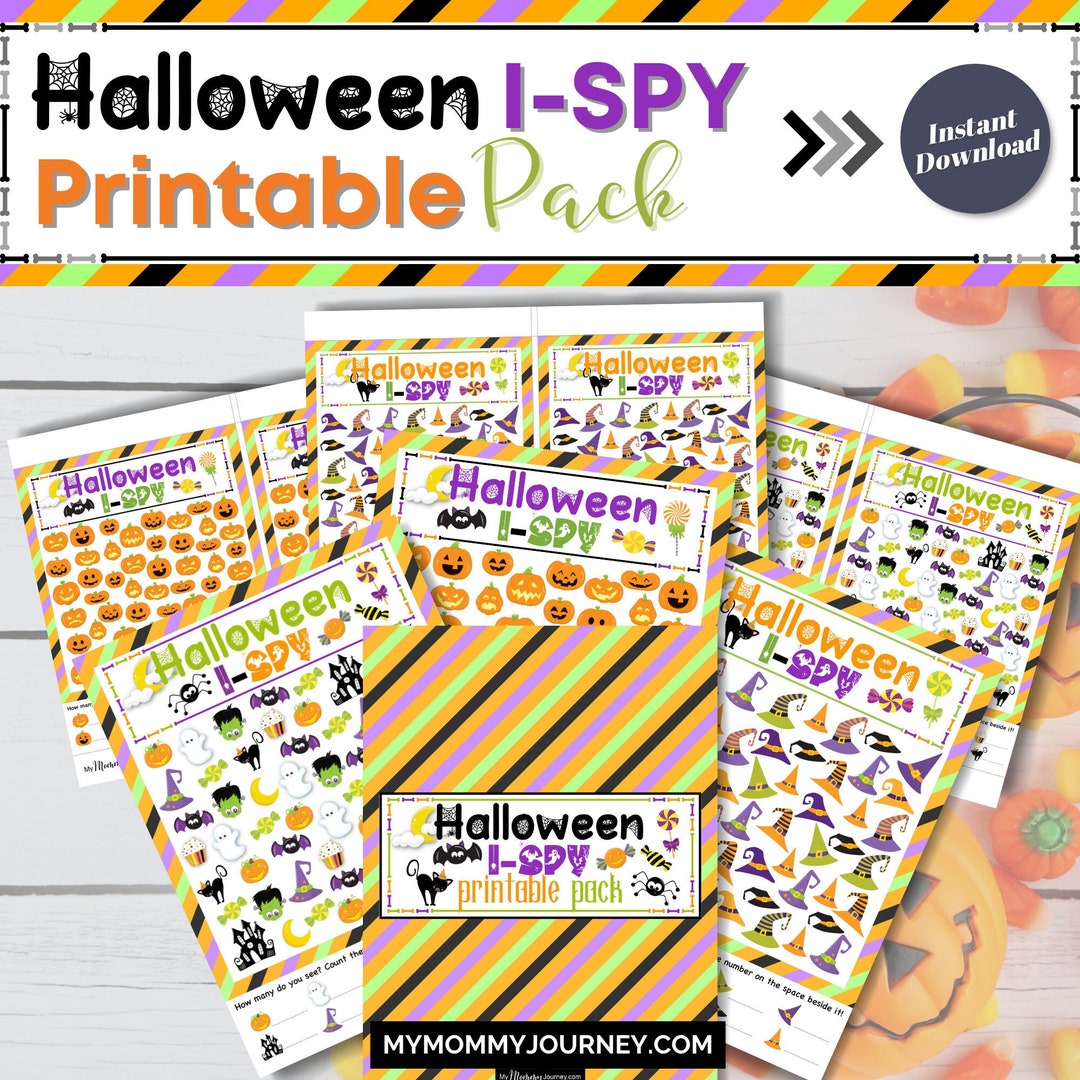 Halloween I Spy Printable Pack, Printable I-spy Halloween Game ...