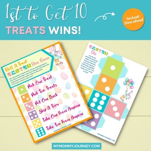 Roll A Treat Easter Dice Game, Easter Games Printable, Easter Games for ...