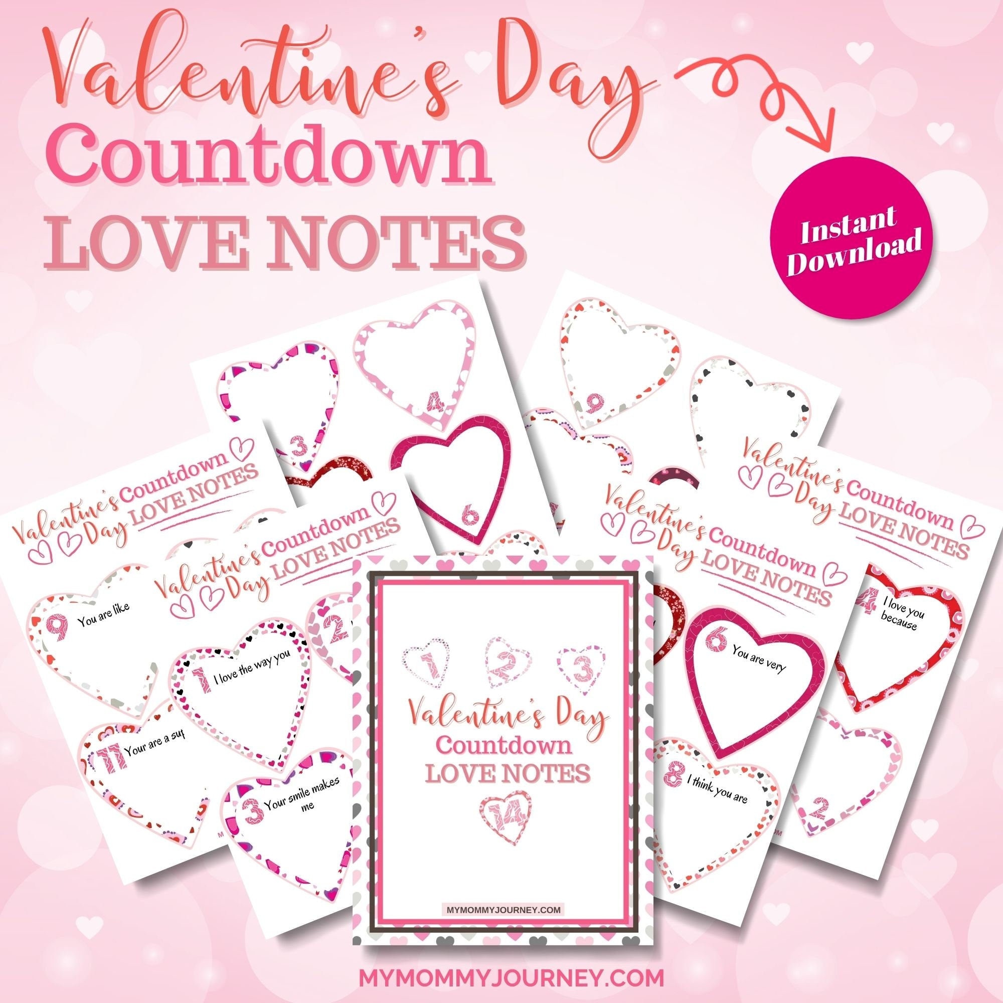 Valentine's Day Countdown Love Notes| 14 Days of Love Notes ...