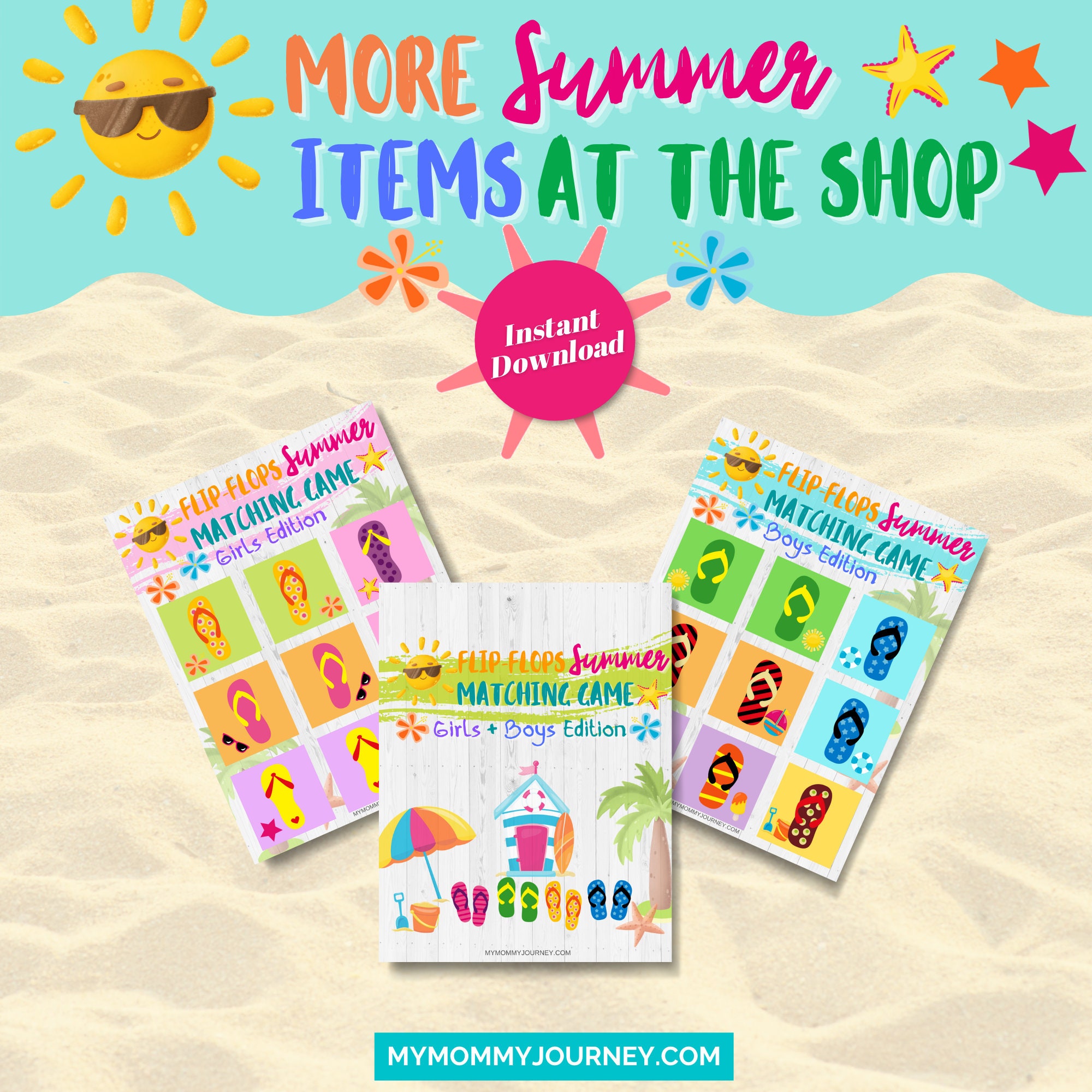 A to Z Summer Word Game, A to Z Printable Summer Party Game, Summer ...