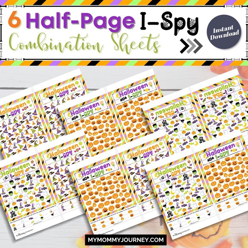 Halloween I Spy Printable Pack, Printable I-spy Halloween Game ...