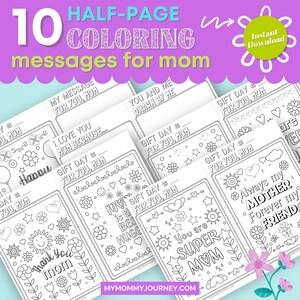 Mother's Day Countdown Messages Coloring Sheets, Mother's Day Countdown ...
