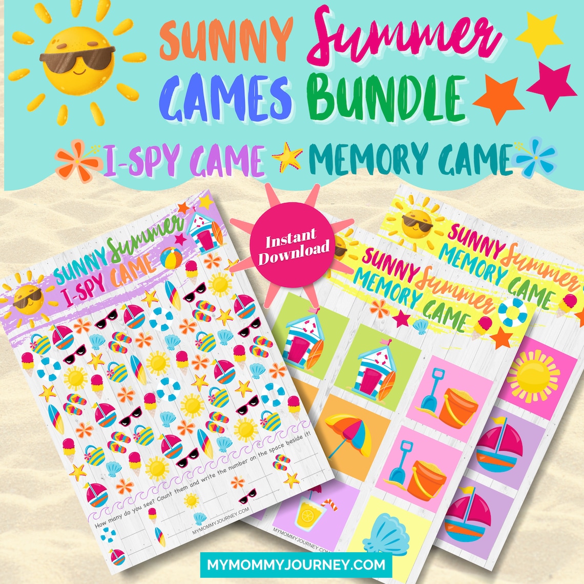 10 Sunny Summer Games Bundle, Printable Summer Party Games, Summer ...