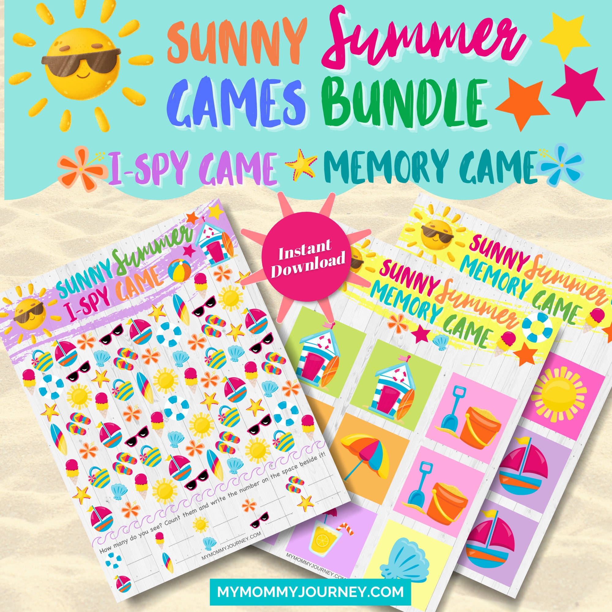10 Sunny Summer Games Bundle, Printable Summer Party Games, Summer ...