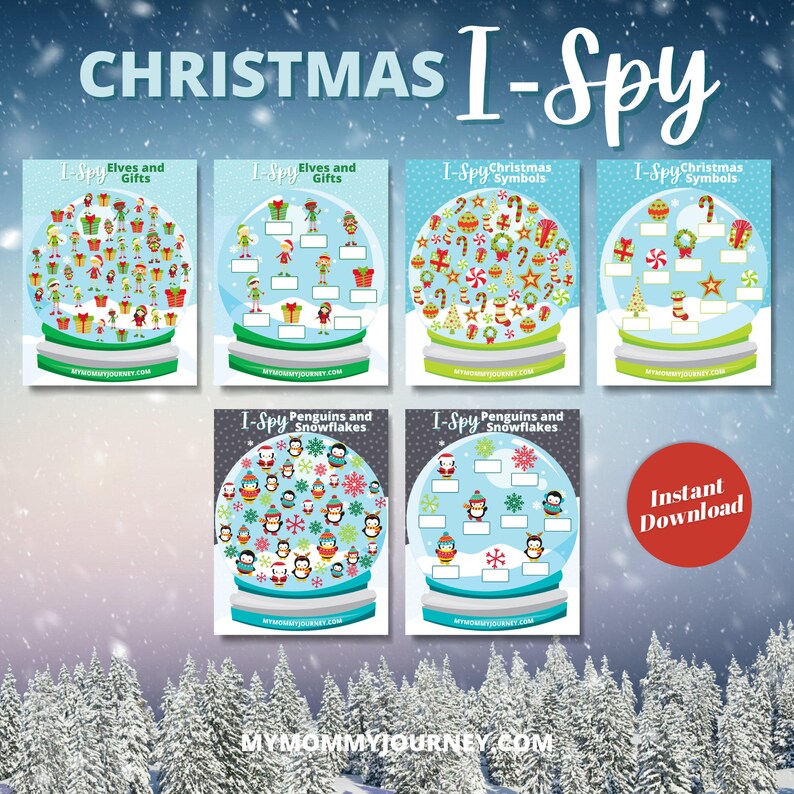 Christmas I-spy, Christmas Printable, Christmas Game, I-spy Game, I-spy ...