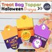 Halloween Treat Bag Toppers, Printable Candy Favor Bag Tag, Halloween ...