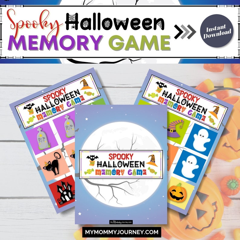 Spooky Halloween Memory Game Printable Halloween Matching - Etsy
