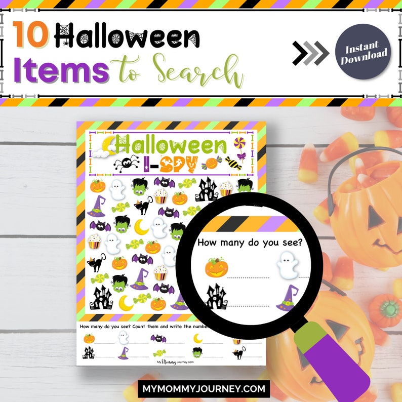 Halloween I Spy Printable Pack, Printable I-spy Halloween Game ...