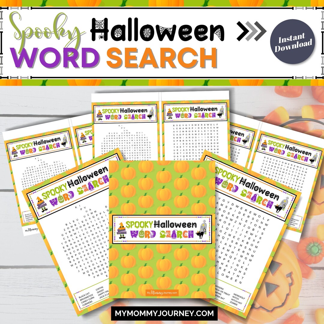 Spooky Halloween Word Search Printable Halloween Activity - Etsy